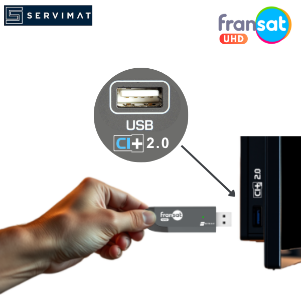 Clé TV FRANSAT UHD Servimat 2.0 avec carte intégrée