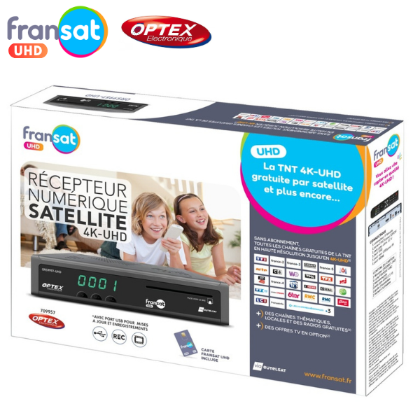 Récepteur satellite Optex ORS9957 FRANSAT 4K